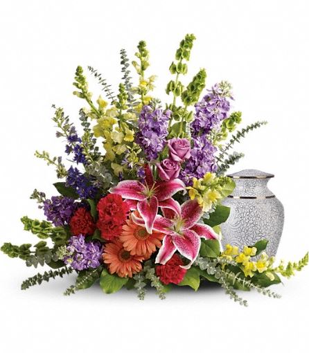 Shades of Faith Urn Arrangement :: Lafayette Florist
