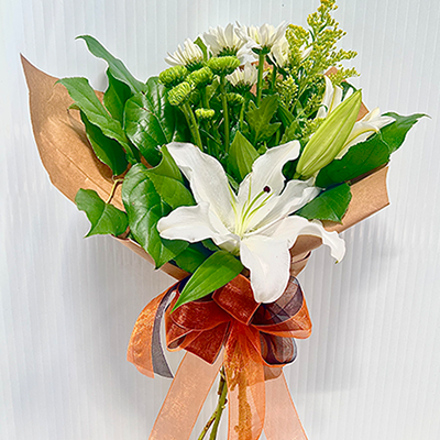 Graduation Wrapped Flower Bouquet :: Lafayette Florist