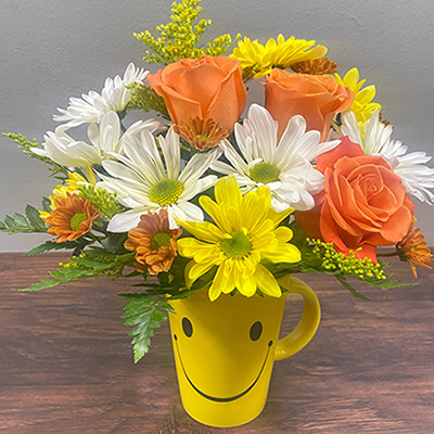 Bright Smiles Mug Bouquet :: Lafayette Florist